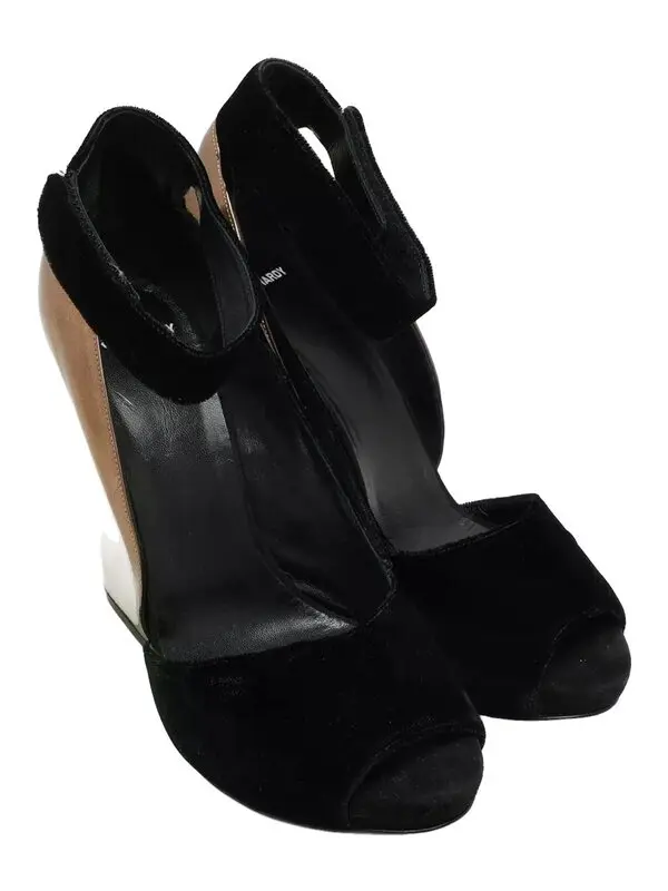 Pierre Hardy Block Heel Pumps With Ankle Strap - Black