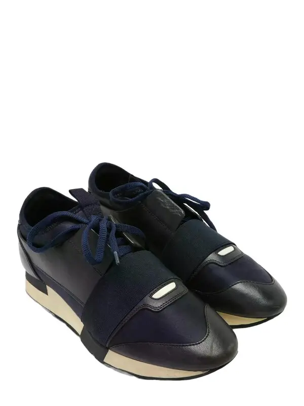 Balenciaga Race Runner Strap Detail Sneakers - Blue