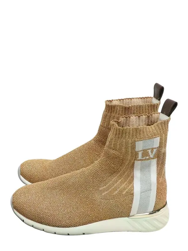 LOUIS VUITTON Knit High-top Sneakers - Gold