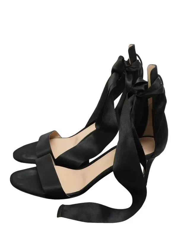 GIANVITO ROSSI Ankle-wrap Stiletto Sandals - Black