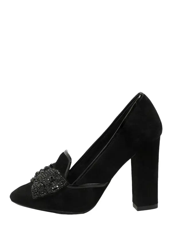 Tory Burch Carissa Bow Suede Pumps - Black
