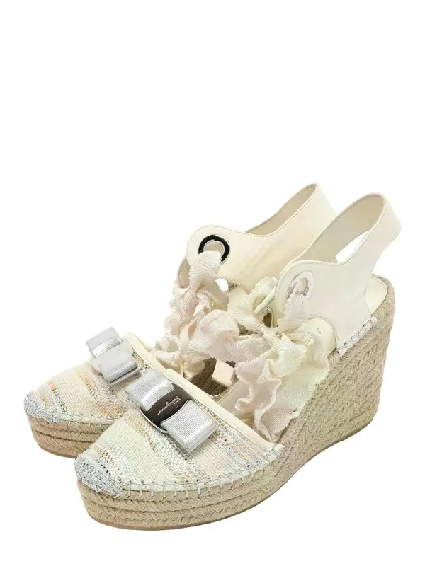 FERRAGAMO Bow-detail Espadrilles - Neutrals