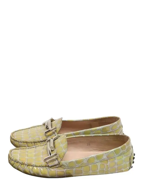TOD'S Croc-embossed Loafers - Neutrals