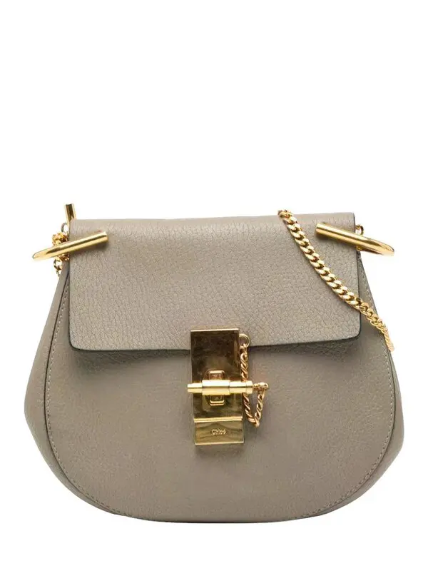 Chloé 2015 Mini Grained Lambskin Drew Crossbody Bag - Brown