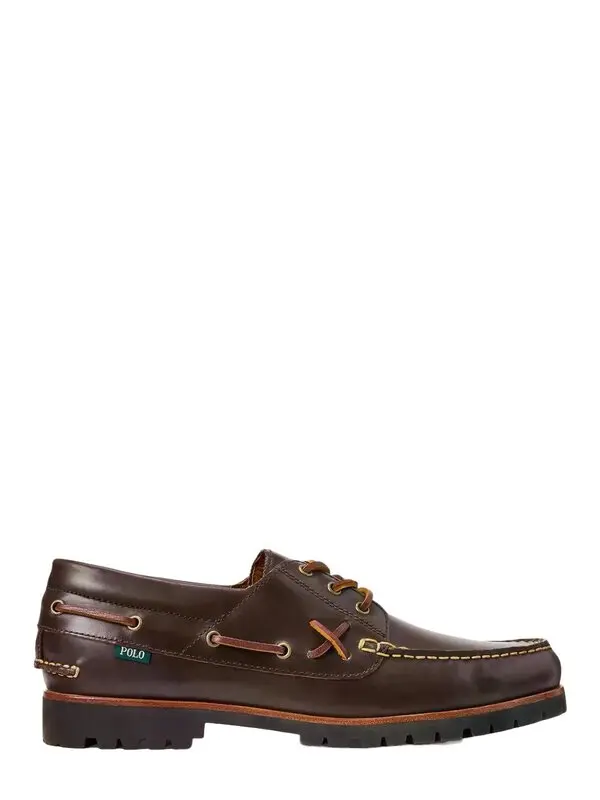 Polo Ralph Lauren Round-toe Leather Boat Shoes - Brown