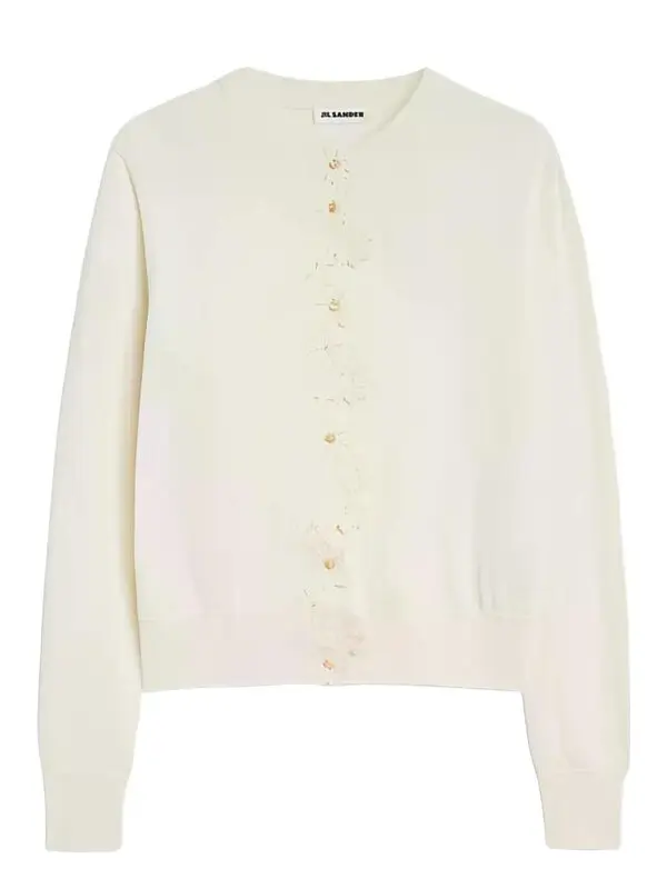 JIL SANDER Crochet-flowers Cardigan - White