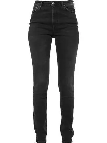 Acne Studios Jeans With Leather Applications - Black