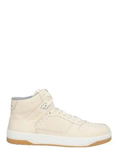 Santoni Leather High-top Sneakers - Beige