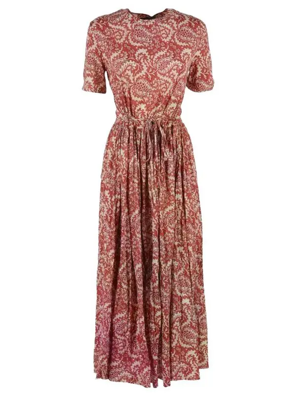 Max Mara Floral-print Maxi Dress - Red