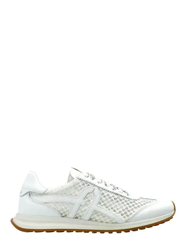 Furla Lace-up Leather Sneakers - White