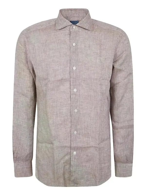 BARBA NAPOLI Linen Shirt - Neutrals