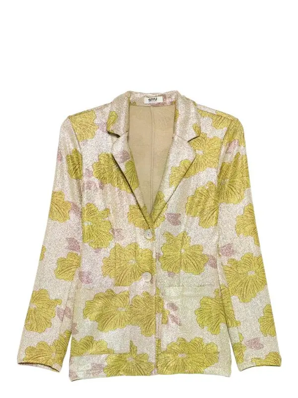 SIYU Rosella Floral-print Blazer - Gold