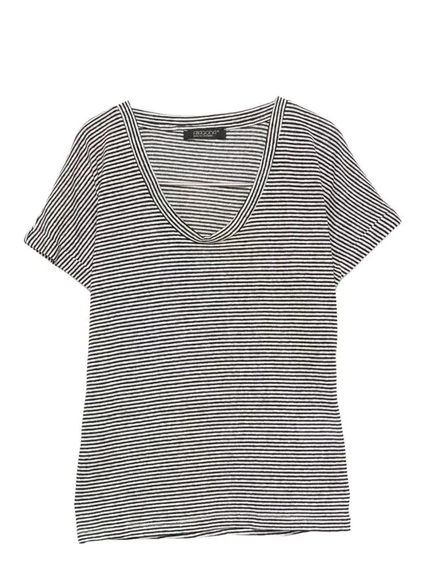 ARAGONA Striped T-shirt - Black