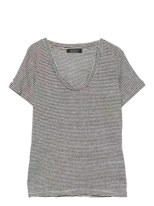 ARAGONA Striped T-shirt - Black