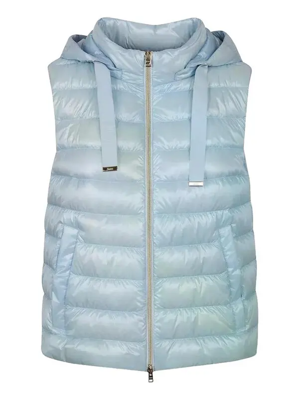 Herno Padded Gilet With Hood - Blue