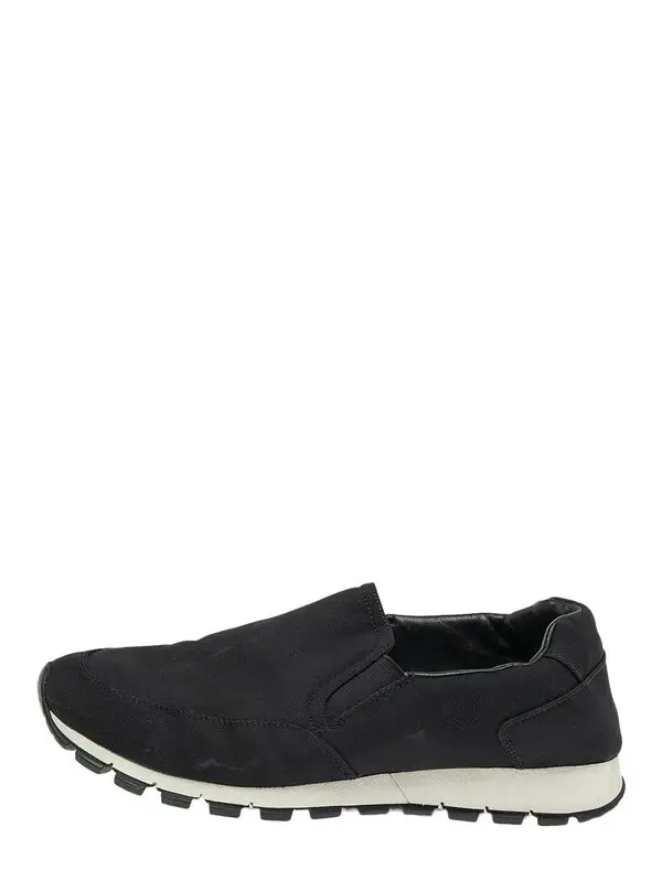 Prada Slip-on Sneakers With Padded Ankles And Stretch Inserts - Black