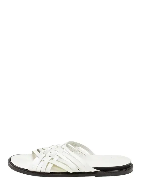 Givenchy Leather Strappy Slip-on Sandals - White