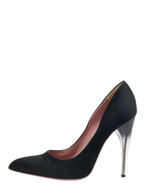 Prada 125mm Satin Pumps - Black