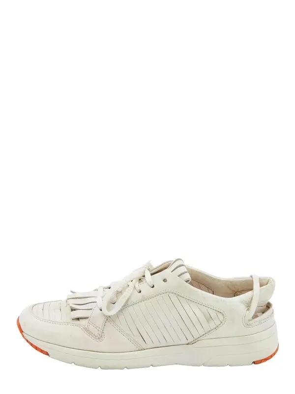 Gucci Leather Tassel Detail Lace-up Sneakers - White