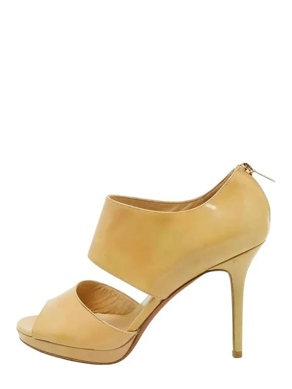 JIMMY CHOO Patent Leather Platform Sandals - Yellow