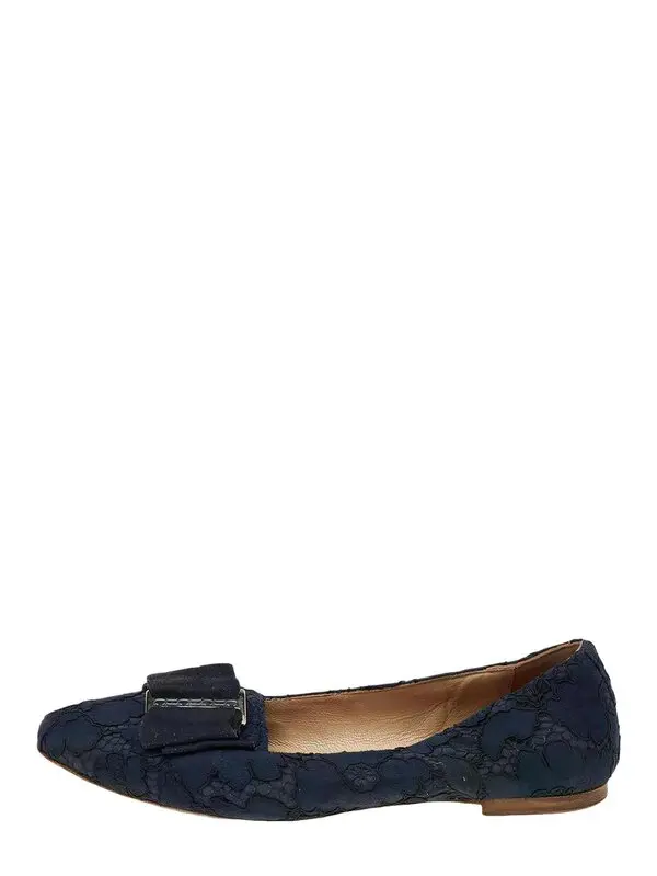 Carolina Herrera Lace Embellished Flats - Blue