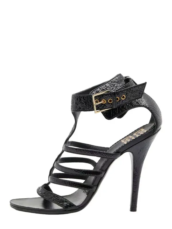 Givenchy Patent Leather Stiletto Sandals - Black