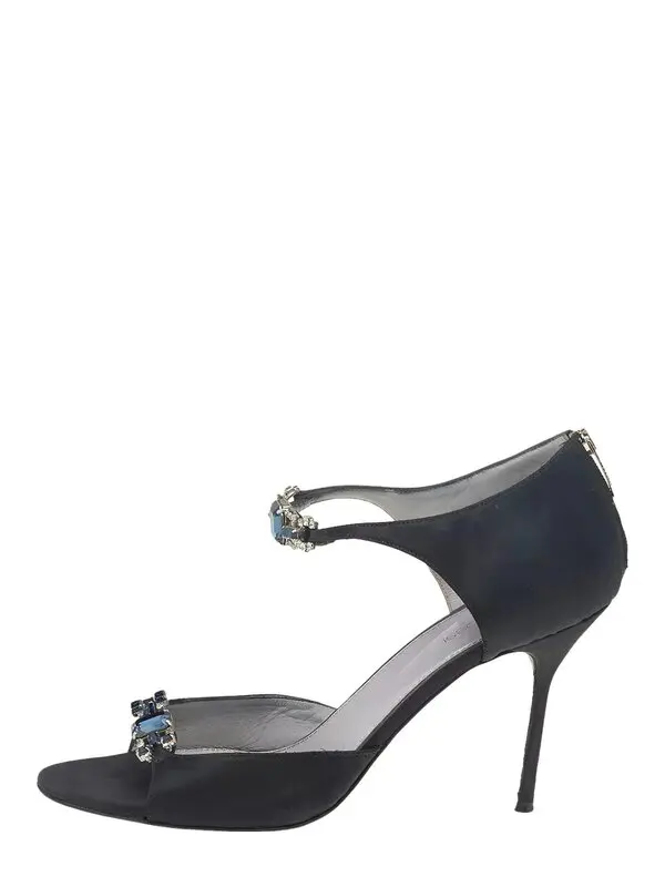 SERGIO ROSSI Embellished High Heel Sandals - Black