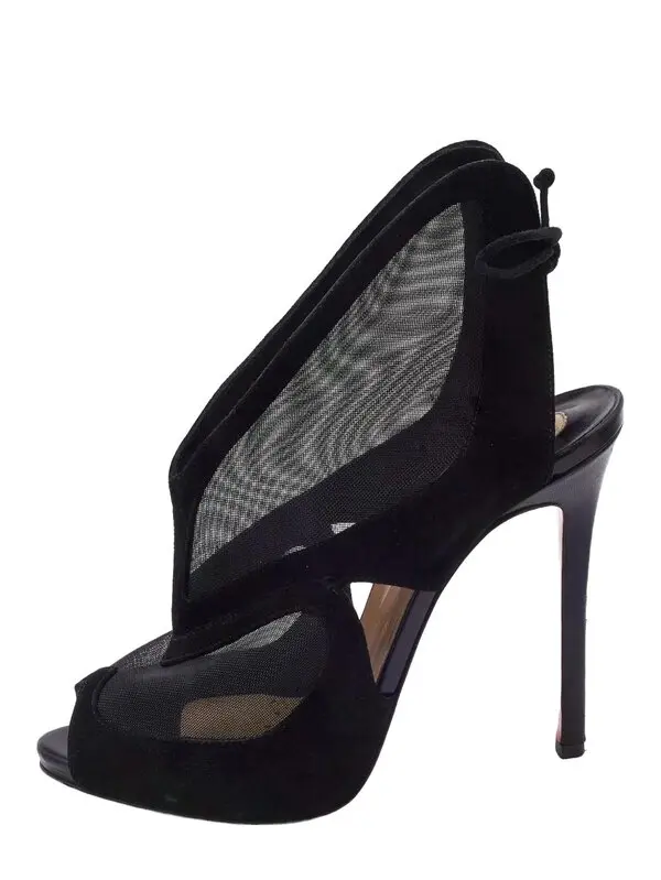CHRISTIAN LOUBOUTIN Mesh Farfamesh Peep-toe Pumps - Black