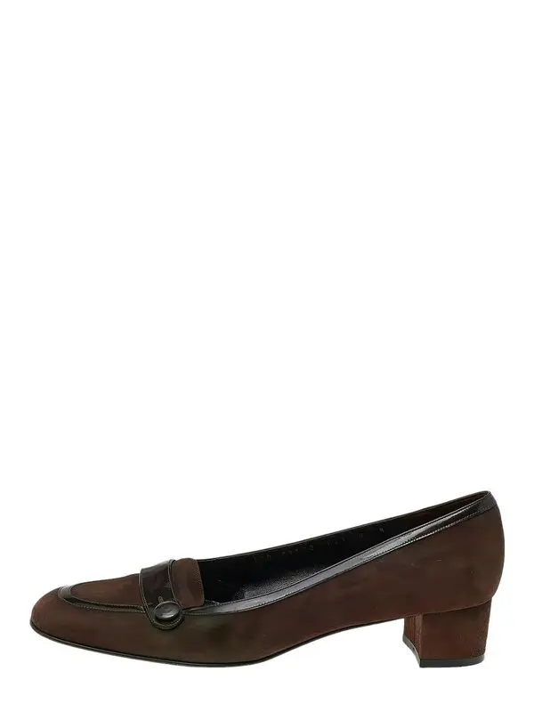FERRAGAMO 40mm Suede Loafers - Brown