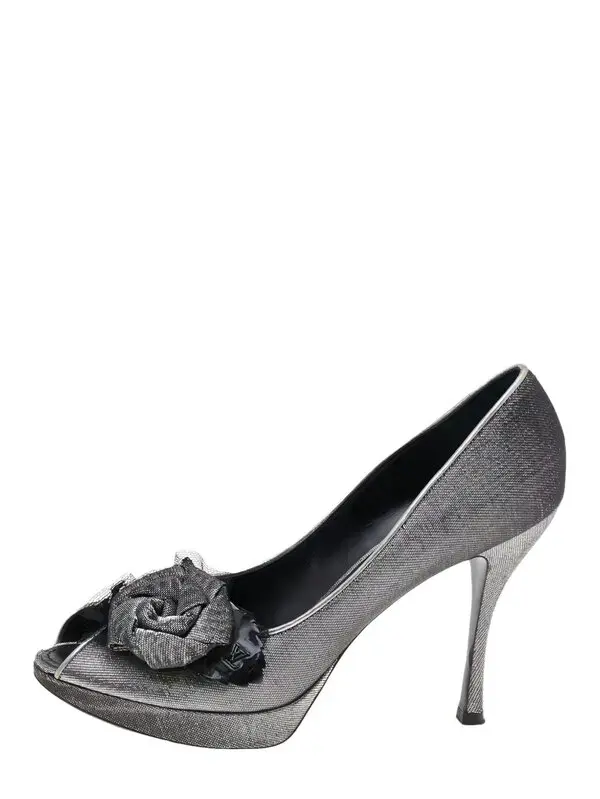 LOUIS VUITTON 110mm Leather Heeled Pumps - Silver