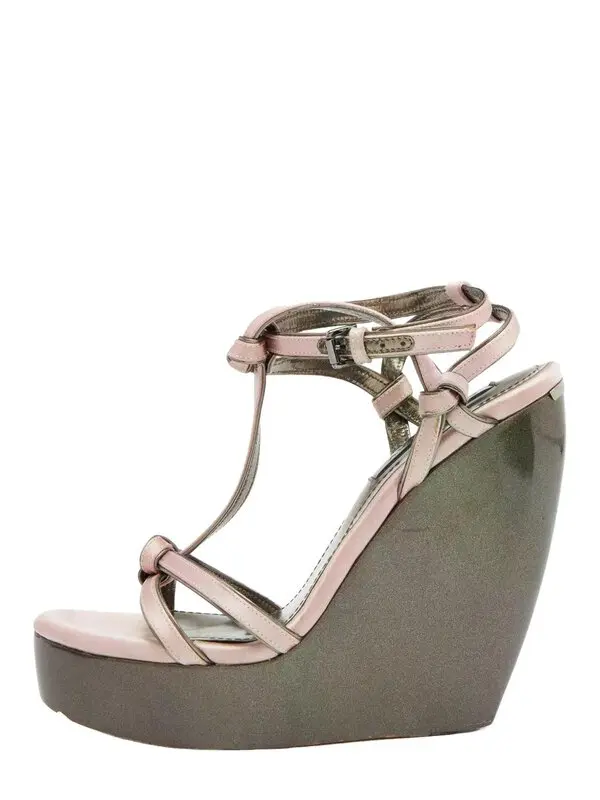 Burberry 150mm Wedge Sandals With Knot Detailing - Pink