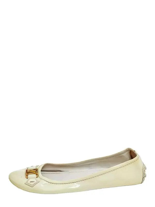 LOUIS VUITTON Patent Leather Ballet Flats - Neutrals