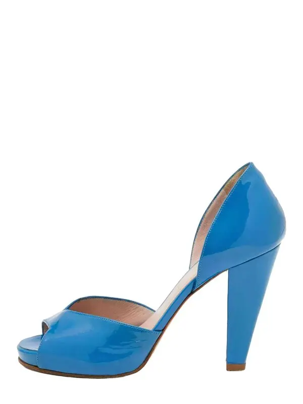 Chloé 100mm Peep-toe Pumps - Blue