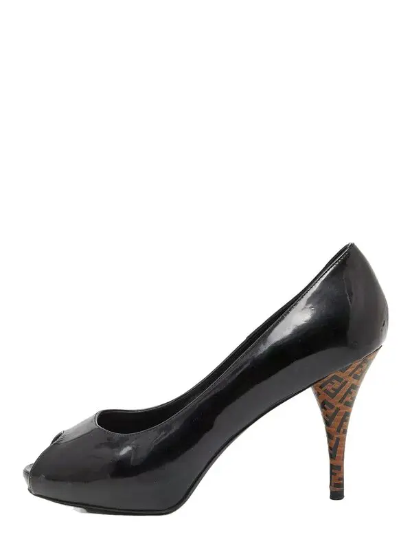 Fendi Leather Heeled Pumps - Black