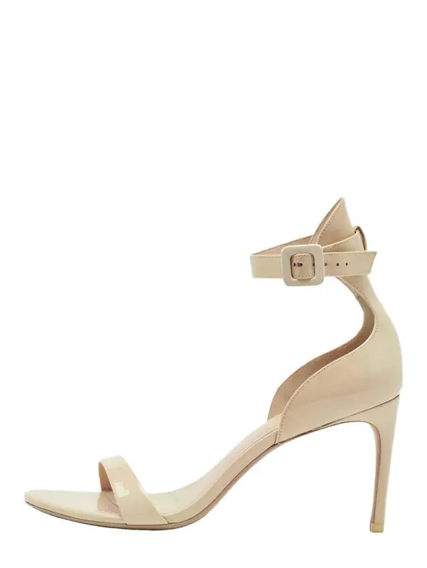 SOPHIA WEBSTER Patent Leather Stiletto Heel Sandals - Neutrals