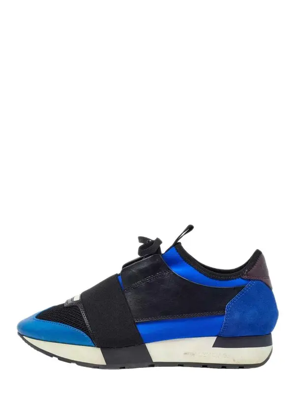 Balenciaga Race Runner Panelled Sneakers - Black