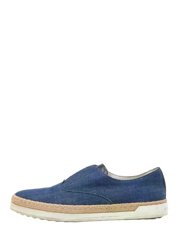 TOD'S Denim Flat Espadrilles - Blue