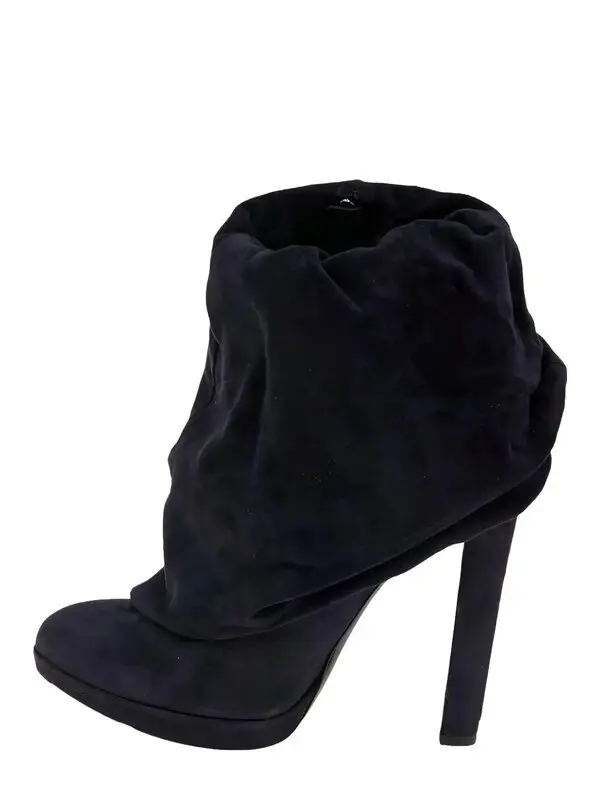 Alaïa 130mm Suede Pointed Toe Platform Sole Boots - Black