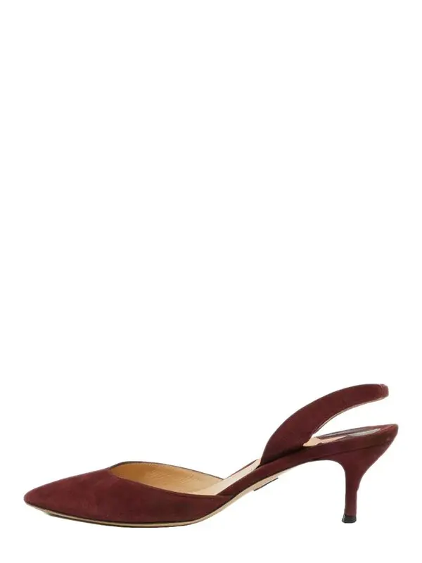 PAUL ANDREW Suede Slingback Pumps - Red