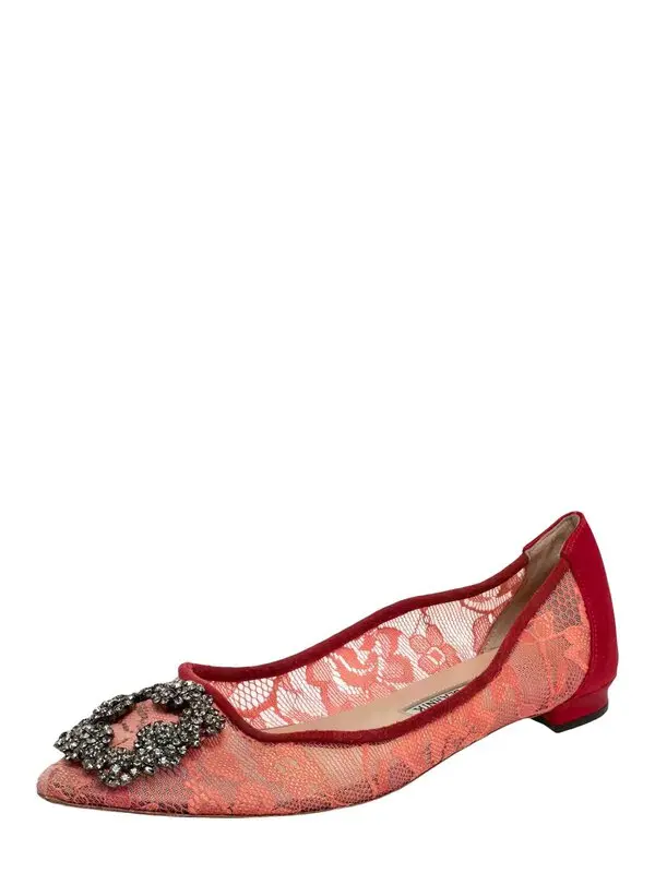 Manolo Blahnik Hangisi Pumps - Red