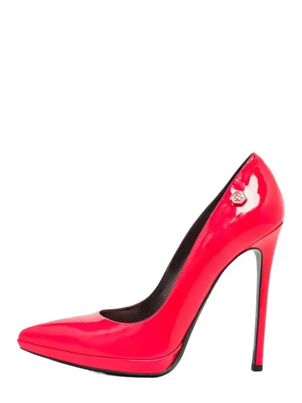 Philipp Plein Patent Leather Pointed-toe Stiletto Heel Pumps - Pink