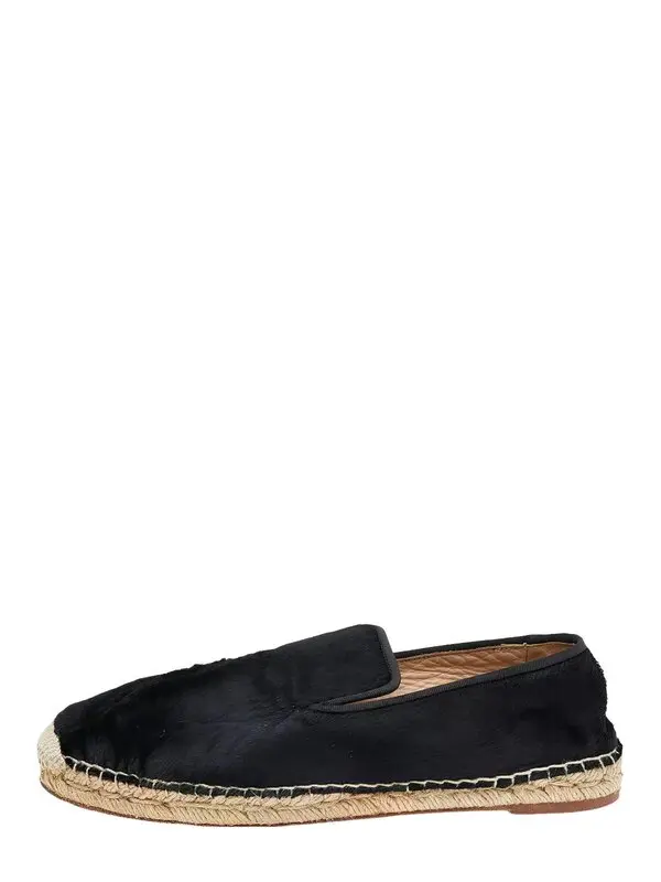 Celine Calf-hair Espadrilles - Black