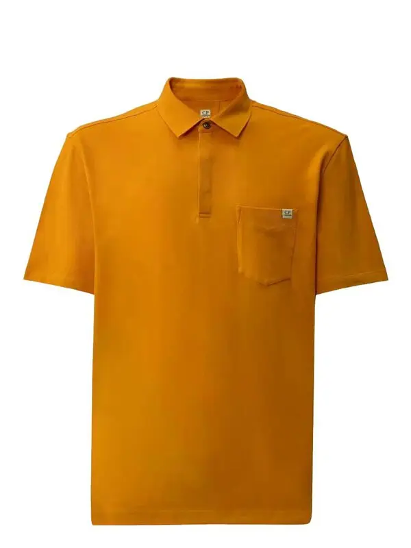 C.P. COMPANY Chest-pocket Polo Shirt - Orange