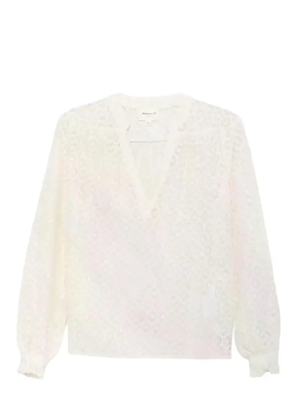 MAISON123 Floral-print V-neck Blouse - Neutrals