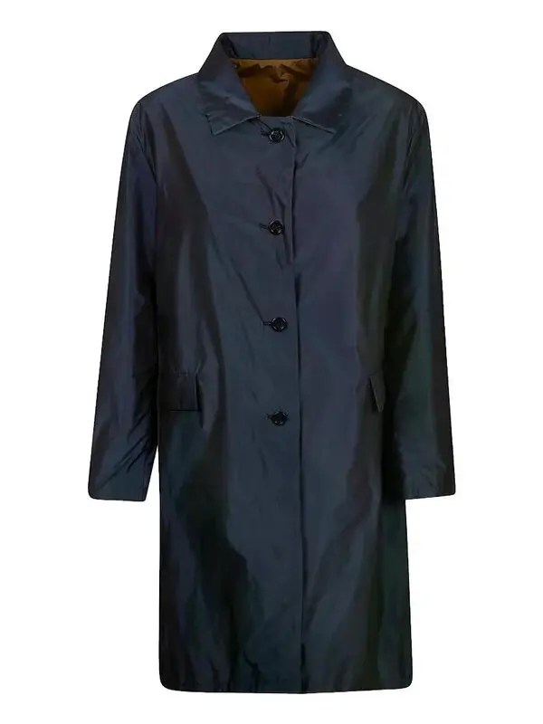Herno Button-fastening Coat - Blue