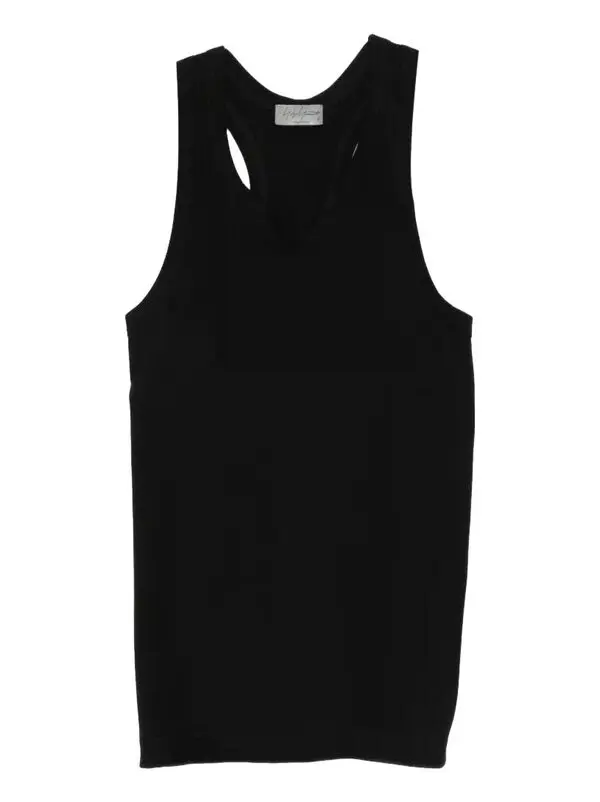 Yohji Yamamoto V-neck Tank Top - Black