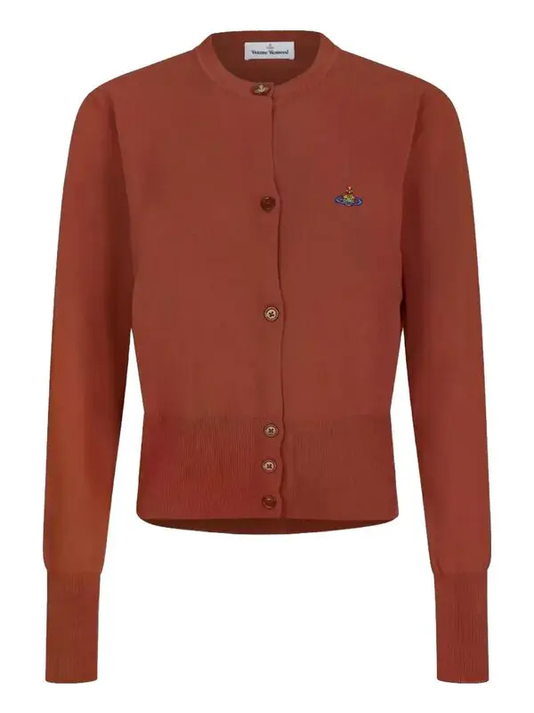 VIVIENNE WESTWOOD Bea Button Embroidered Cardigan - Brown