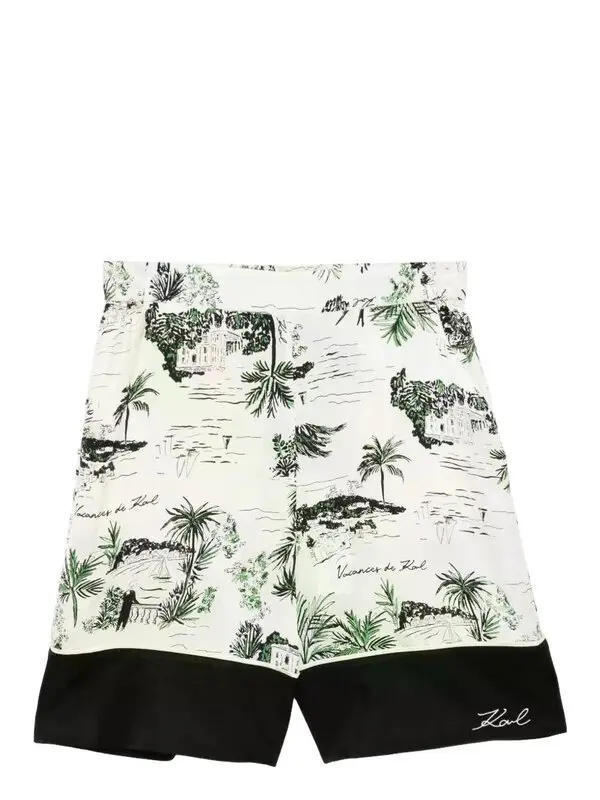 Karl Lagerfeld Printed Shorts - Neutrals