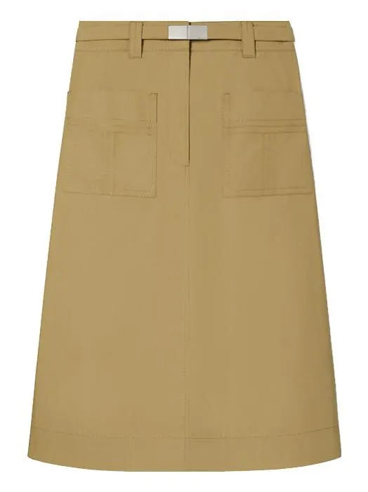Tory Burch Cotton Camp Skirt - Olive