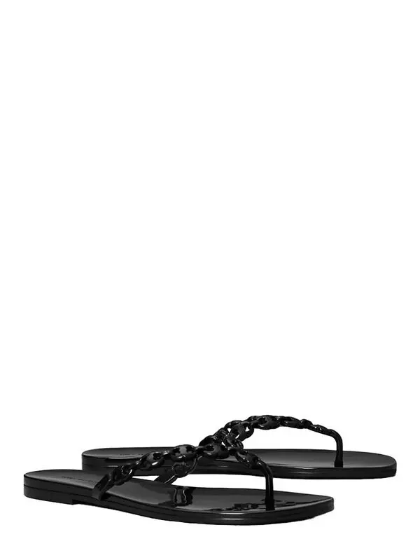 Tory Burch Gemini Link Jelly Flip-flops - Black
